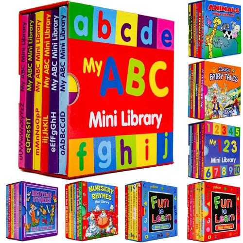 Alligator Preschool Learning 6 Children Mini Library Board Books | eBay