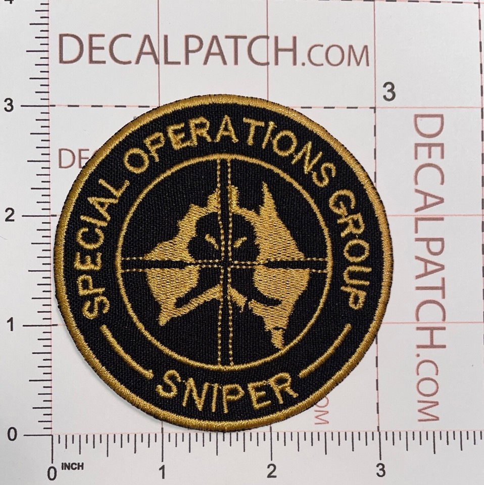 Australia Army Black SOG Special Operations Group Sniper Patch 4" Repro ...