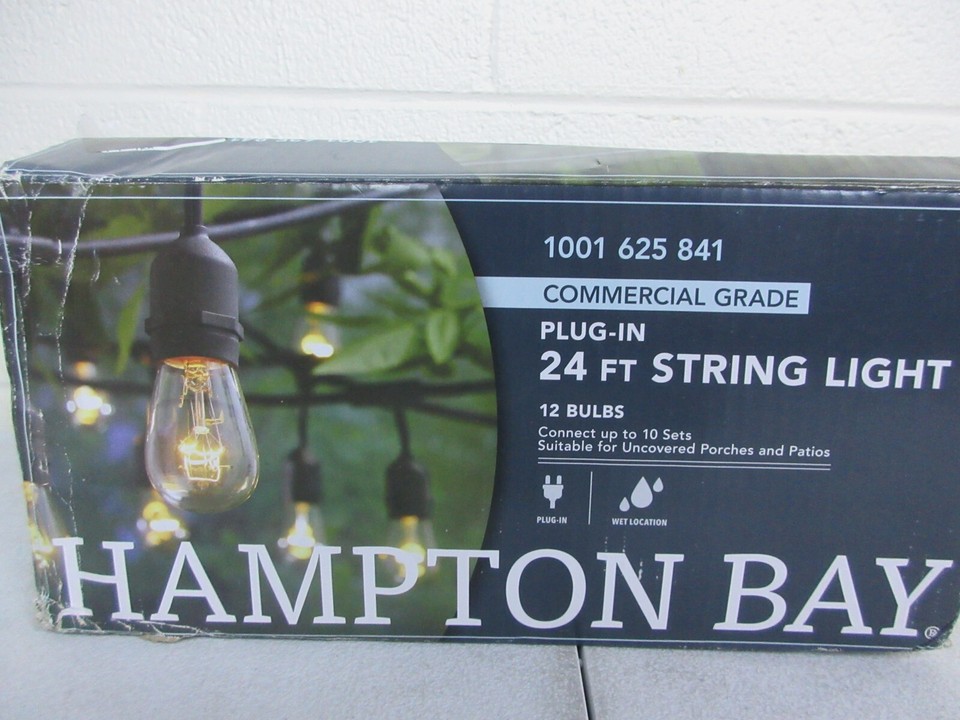 Hampton Bay 12-Light 24 ft. Black Indoor/Outdoor Commercial Edison ...