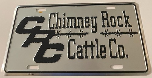 Chimney Rock Cattle Company Ranch Booster License Plate Concord ...