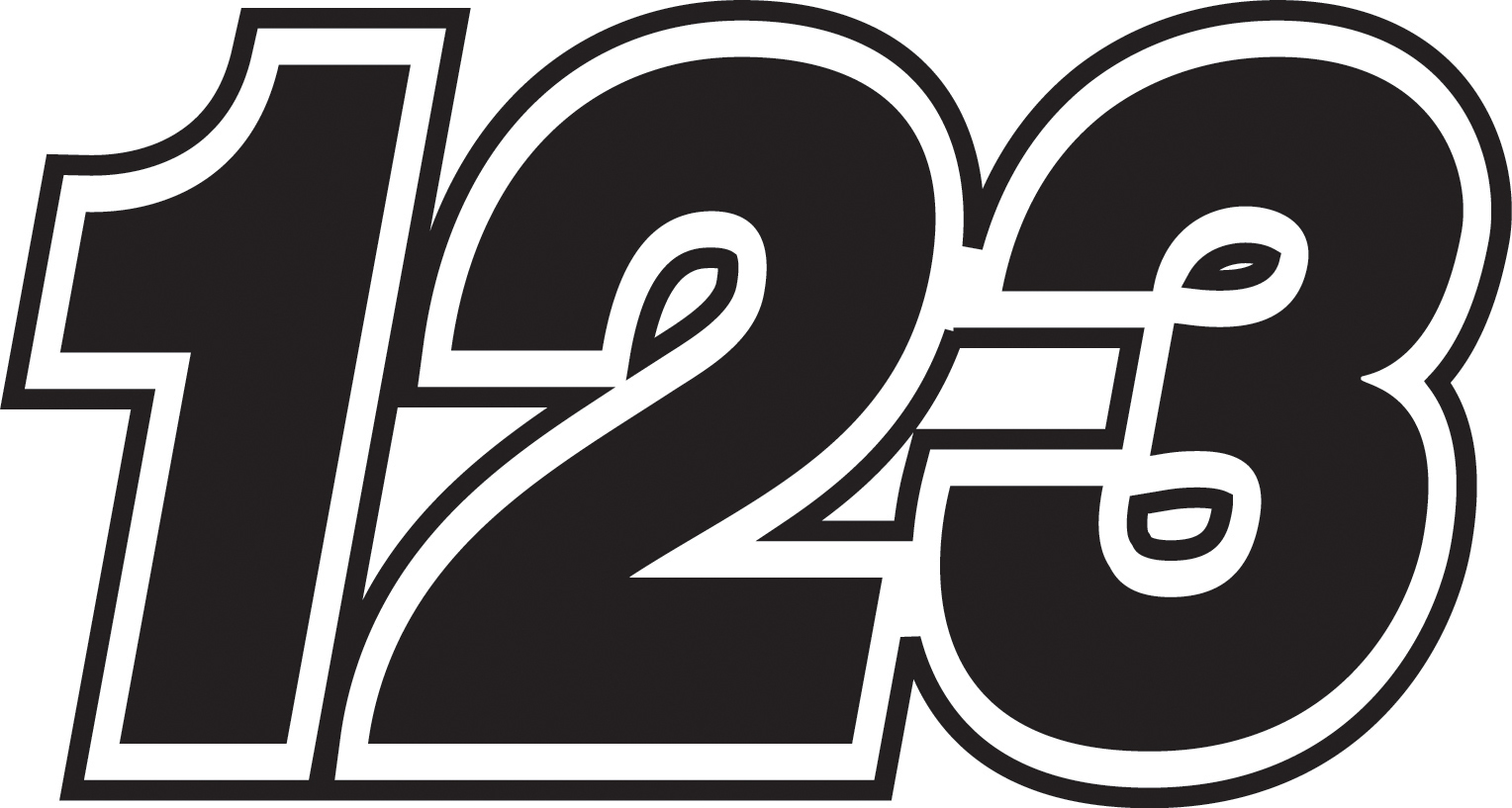 3 x Custom Race Numbers Vinyl Stickers Dirt Bike Motocross Trials ...