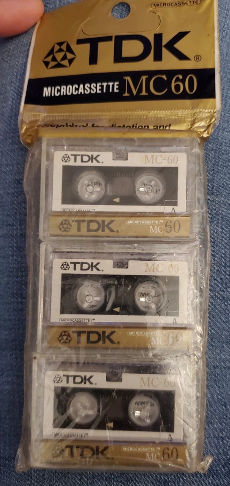 TDK Microcassette MC 60 Blank Cassette Tape 60 Minutes 3 Pack New 1988 ...