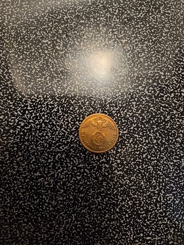 Beautiful Bronze Nazi Coin: Genuine 1 Reichspfennig Third Reich Germany ...