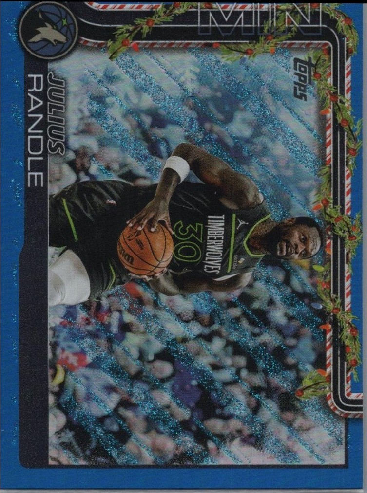 2025-26 Topps Holiday - Julius Randle #H86 Holiday Metallic Blue ...