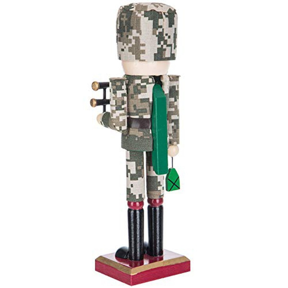 10" Military Soldier Wood Nutcracker, American Heroes Holiday ...