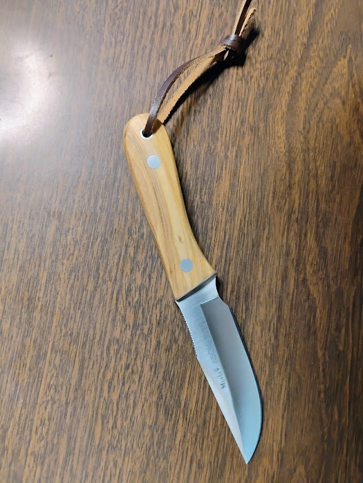 Muela of Spain 4116 Blade Olive Wood Handle with Leather Sheath BISON ...