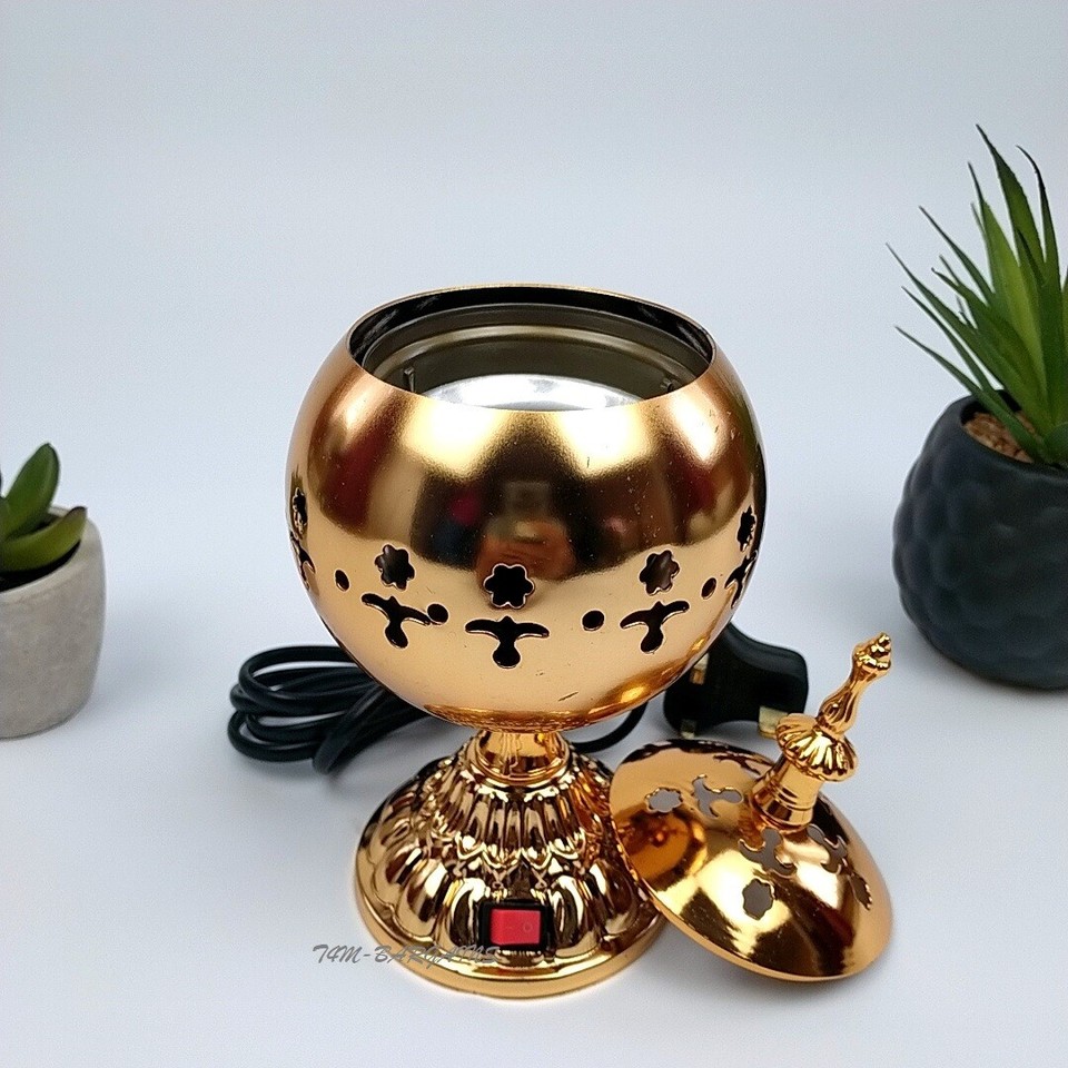 Arabian Incense Diffuser Bakhoor Oud Burner Bakur Metal Mabkhara Home ...