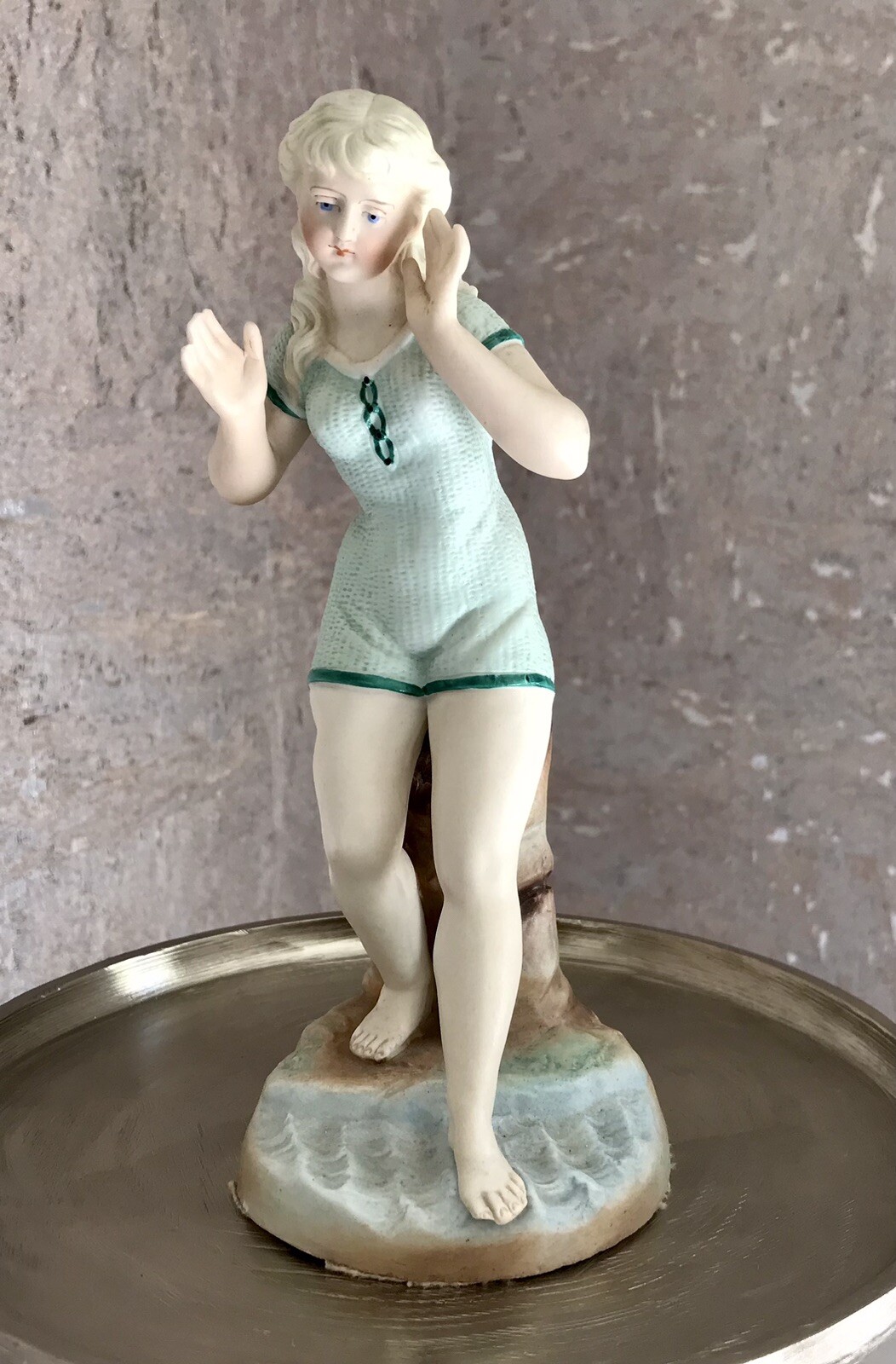 Antique German Bathing Beauty ALL bisque Vase | eBay