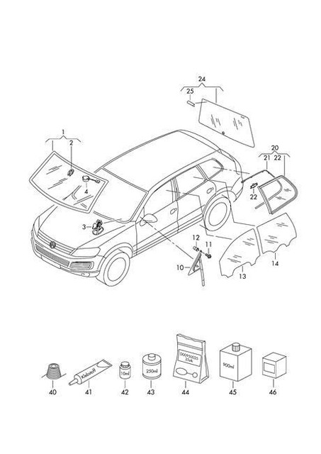 Genuine Retaining Plate for Interior Mirror VW Touareg 7p6845543e for ...