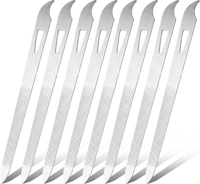 6 Pcs Metal Nail Files, Stainless Steel Fingernail Toenail Files ...