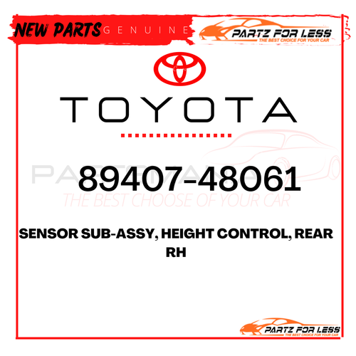 89407-48061 TOYOTA GENUINE SENSOR SUB-ASSY, HEIGHT CONTROL, REAR RH ...