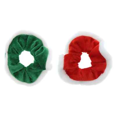 Green Or Red Christmas St Patrick Coloured Velvet Hair Fluffy Bobble ...