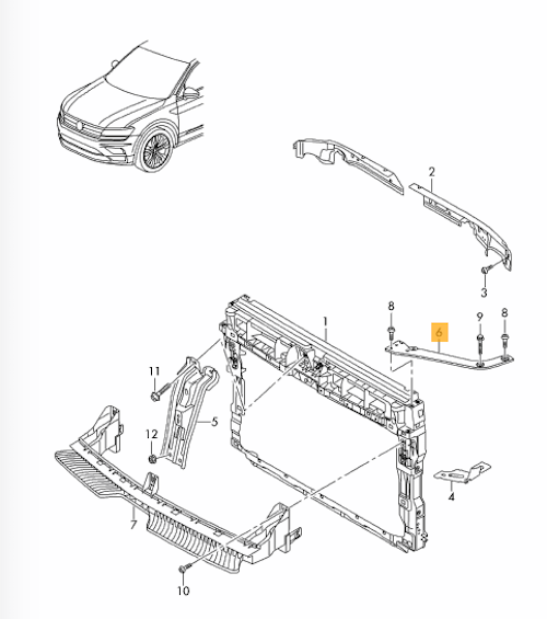 5NA805931A VOLKSWAGEN GENUINE OEM TIGUAN LEFT CROSS SUPPORT LOCK | eBay