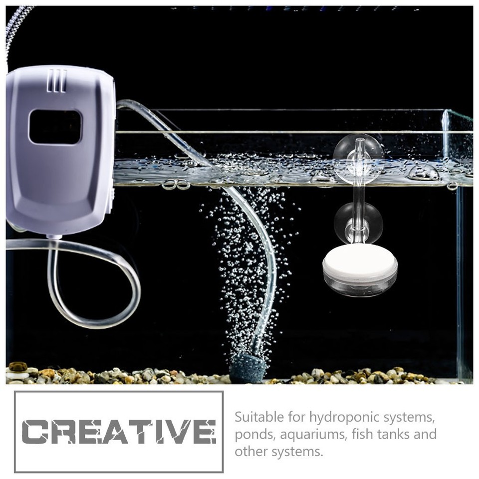 Fish Tank Bubble Diffuser Air Stones for Aquariums Disc Bubbler Fine ...