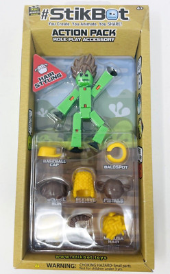 Stikbot Action Pack Role Play Accessories Hair Stick Bot Toy | eBay