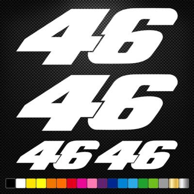46 VALENTINO ROSSI - 4 Decals Stickers Sponsors Car Bike Motorcycle ...