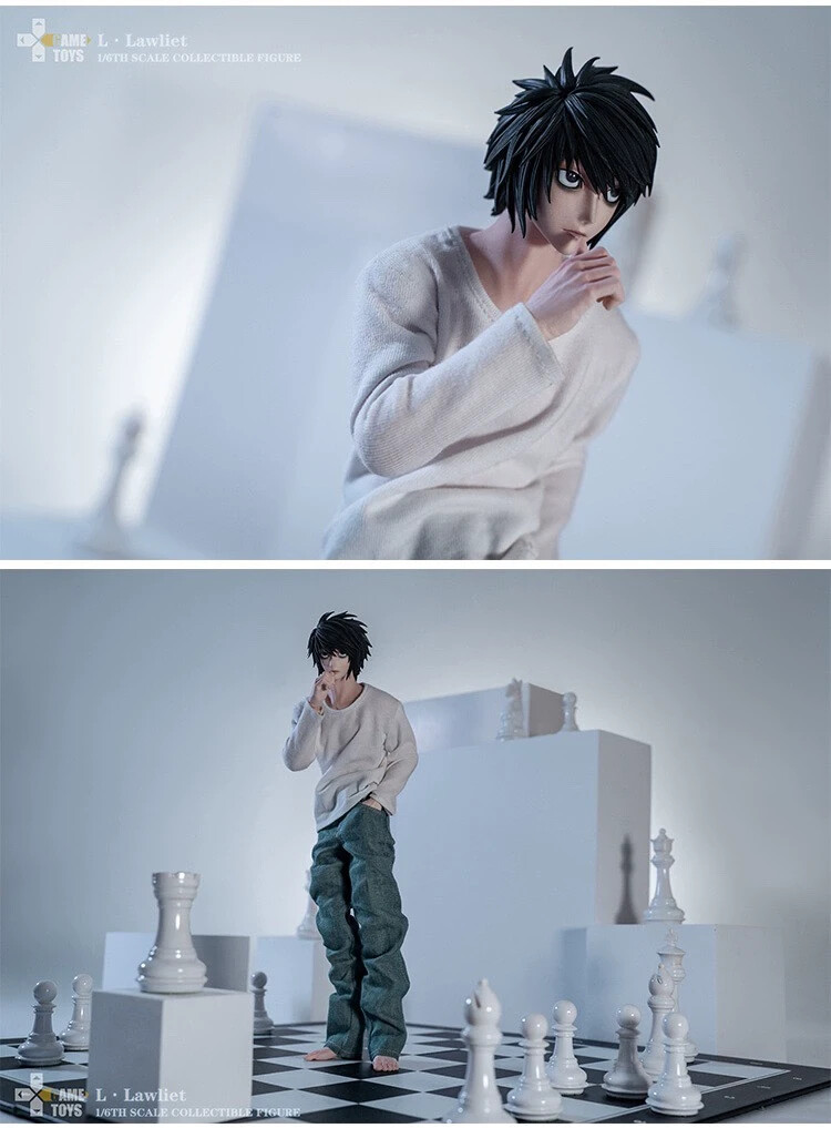 IN STOCK GAMETOYS DEATH NOTE L Action Figure Model 1/6 Scale L·Lawliet ...