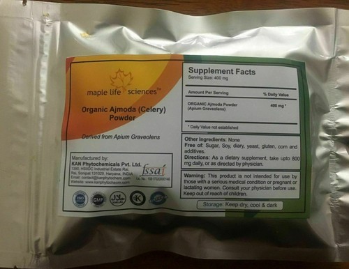ORGANIC Ajmoda (Celery) Powder Apium Graveolens Pure & high quality | eBay