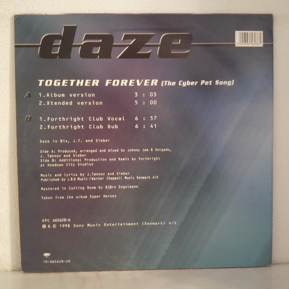 Daze – Together Forever (The Cyber Pet Song) (Vinyl, 12", Maxi 33 RPM ...