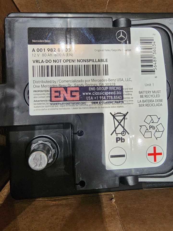 2024-2025 Mercedes-AMG Heavy Primary Starter Battery A0019828108 | H7 ...
