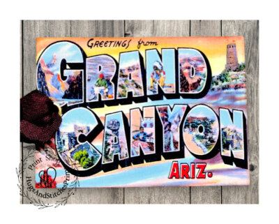Hang Tags GREETINGS FROM GRAND CANYON POSTCARD TAGS or MAGNET #G 14 ...
