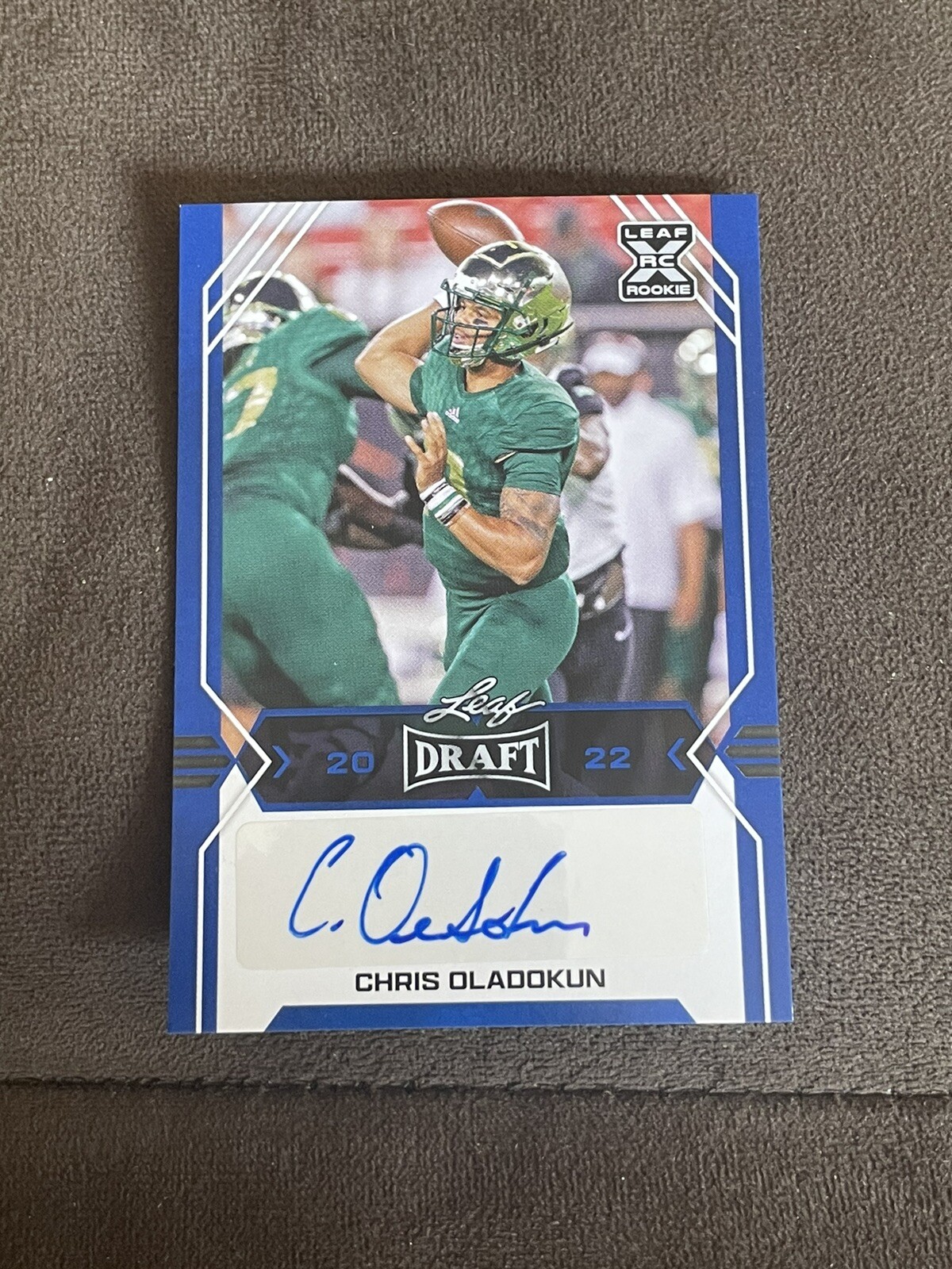 Chris Oladokun 2022 Leaf Draft and Prospects Autographs blue #BA-CO1 | eBay