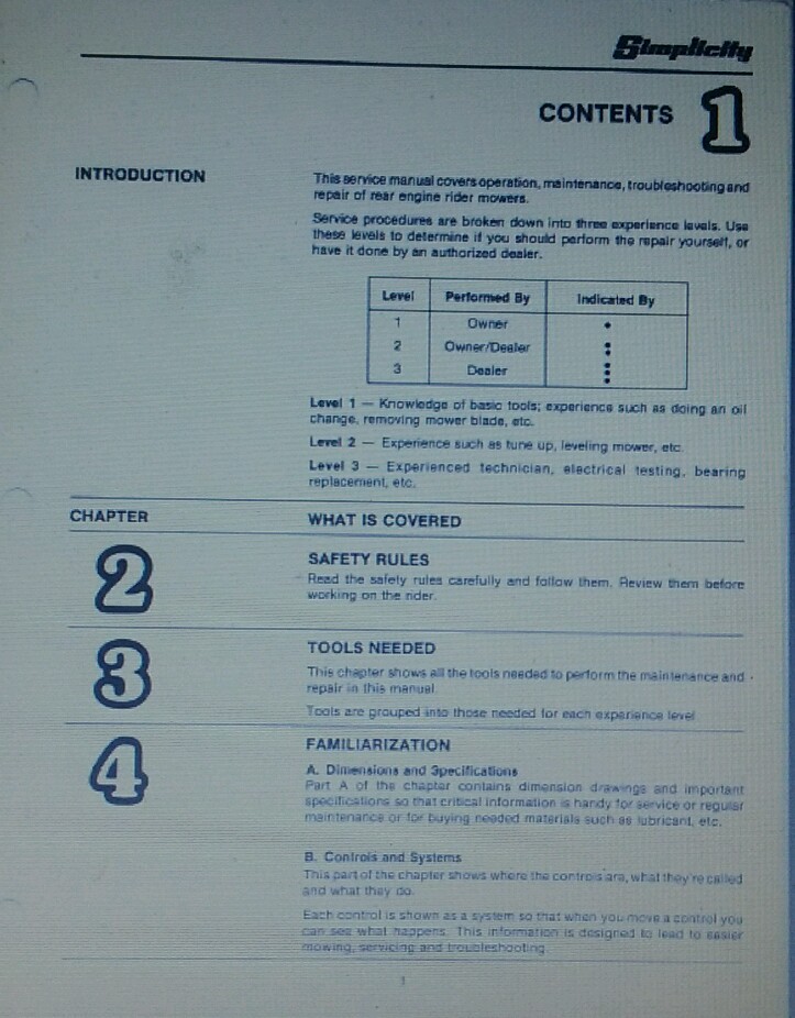 Simplicity RER 3105 3108 3110 Rear Engine Riding Mower Service Repair ...