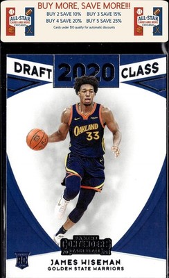 2020-21 Panini Contenders #15 James Wiseman 2020 Draft Class Warriors ...