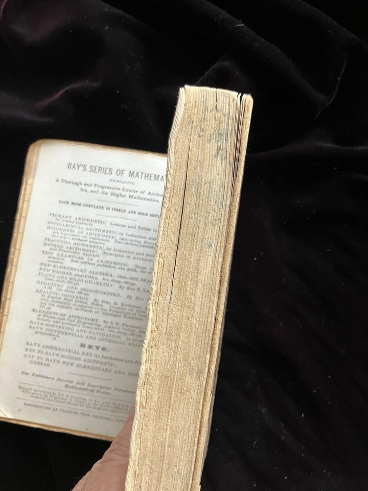 Ray's Practical Arithmetic By Induction & Analysis Joseph Ray, MD RARE ...