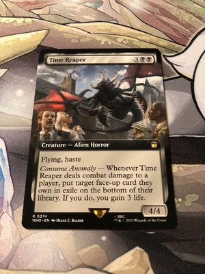 Time Reaper Extended Art NON Foil Doctor Who WHO MTG Magic Gathering ...