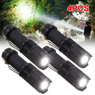 Mini LED Flashlight Military Grade Torch Super Bright Handheld Light ...