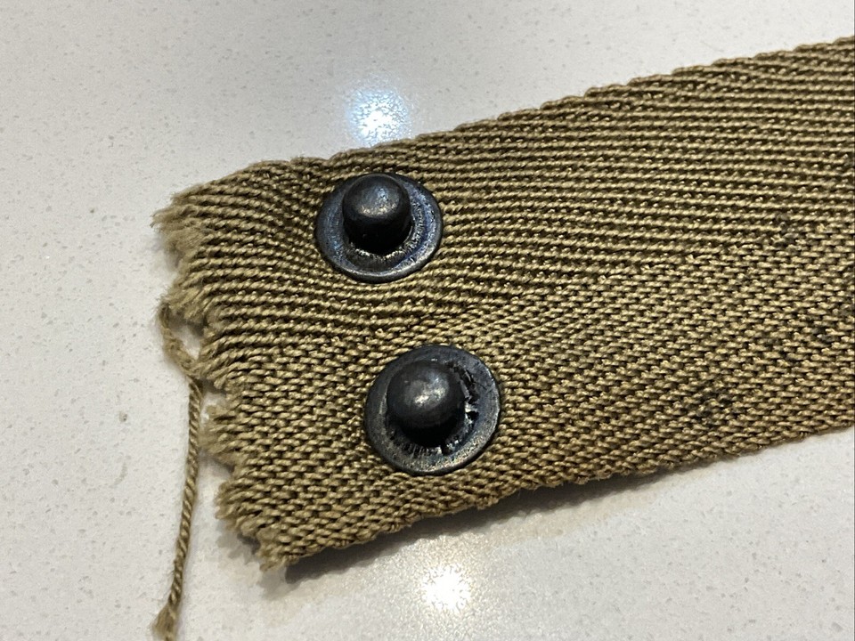 Original WWII U.S. ARMY M-1 HELMET LINER NAPE STRAP Made by STAY Co Sz ...