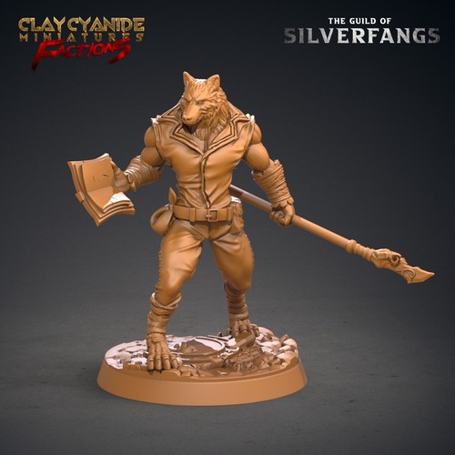 Wolfvolk Loup-Garou Magicien Miniature Werewolf Mage pour RPG Comme Mdn ...