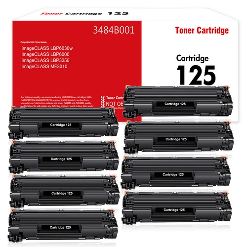 8X Black Toner for Canon 125 ImageClass LBP6000 LBP6020 LBP6030w MF3010 ...