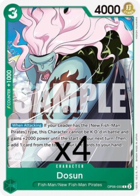 4X One Piece Card Game Dosun OP06-030 Common NM | eBay