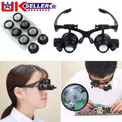 25X Magnifier Magnifying Eye Glass Loupe Jeweler Watch Repair Kit With ...