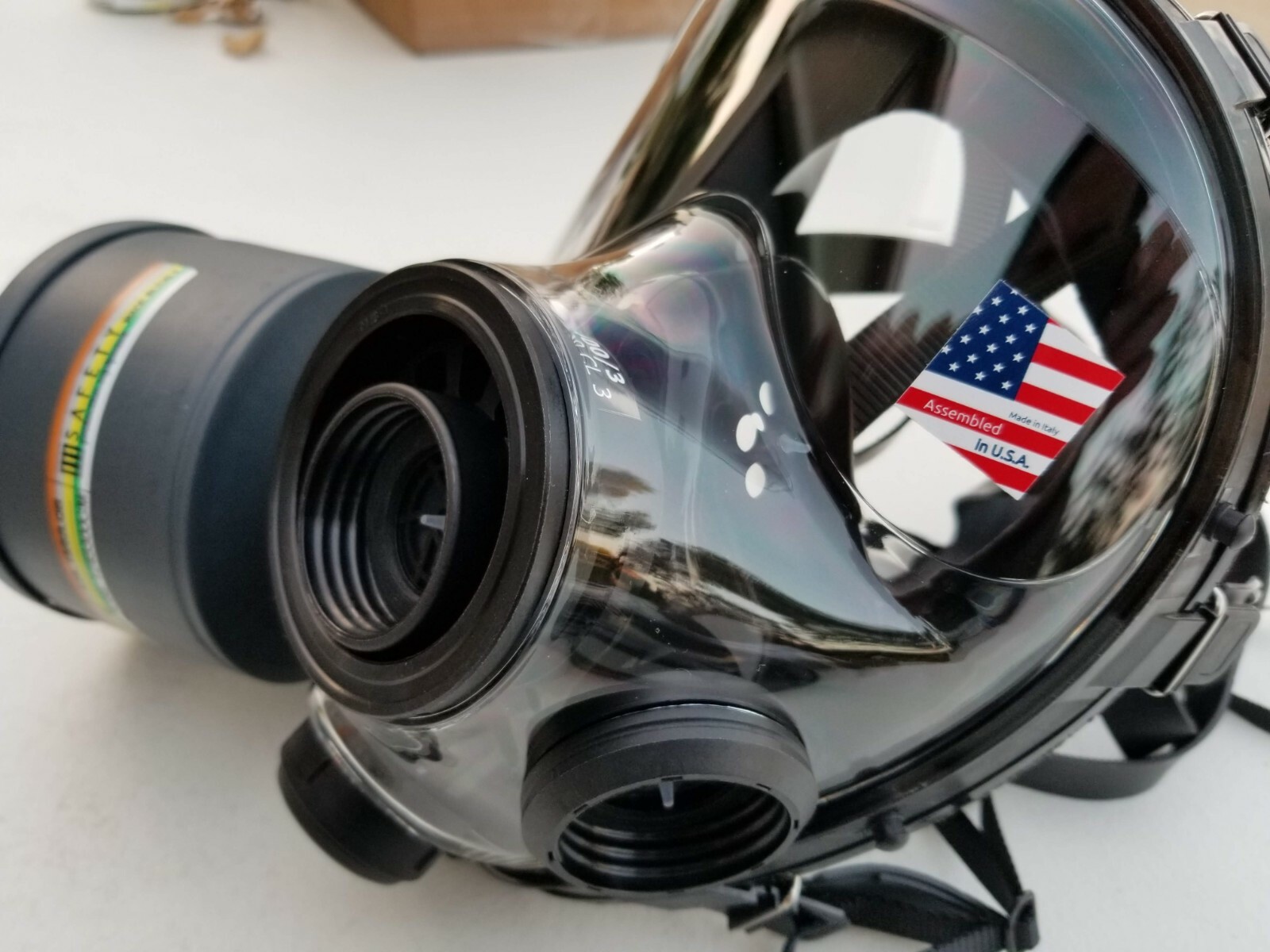 SGE 400/3 Tactical Gas Mask w/Mestel 40mm NATO NBC/CBRN Filter & Drop ...