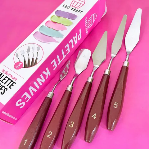 Buttercream Palette Knife Set - 5 Pieces Cake Craft Decorate Paint Cake ...