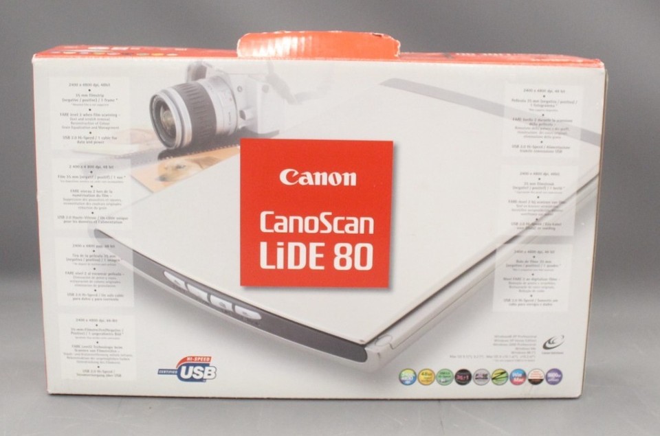 CANON CanoScan LiDE 80 Flatbed Scanner 2400dpi USB Powered NEW & BOXED ...