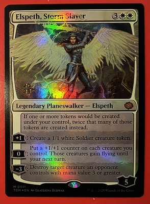 MTG: MAGIC, ELSPETH, STORM SLAYER, PRE RELEASE GOLD FOIL 2025,FOIL ...
