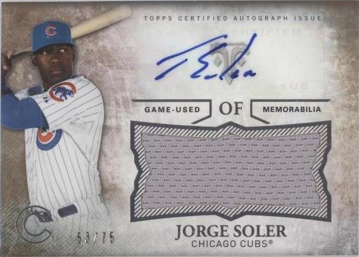 2015 Topps Triple Threads - Unity Autographed Jumbo Relics Jorge Soler ...