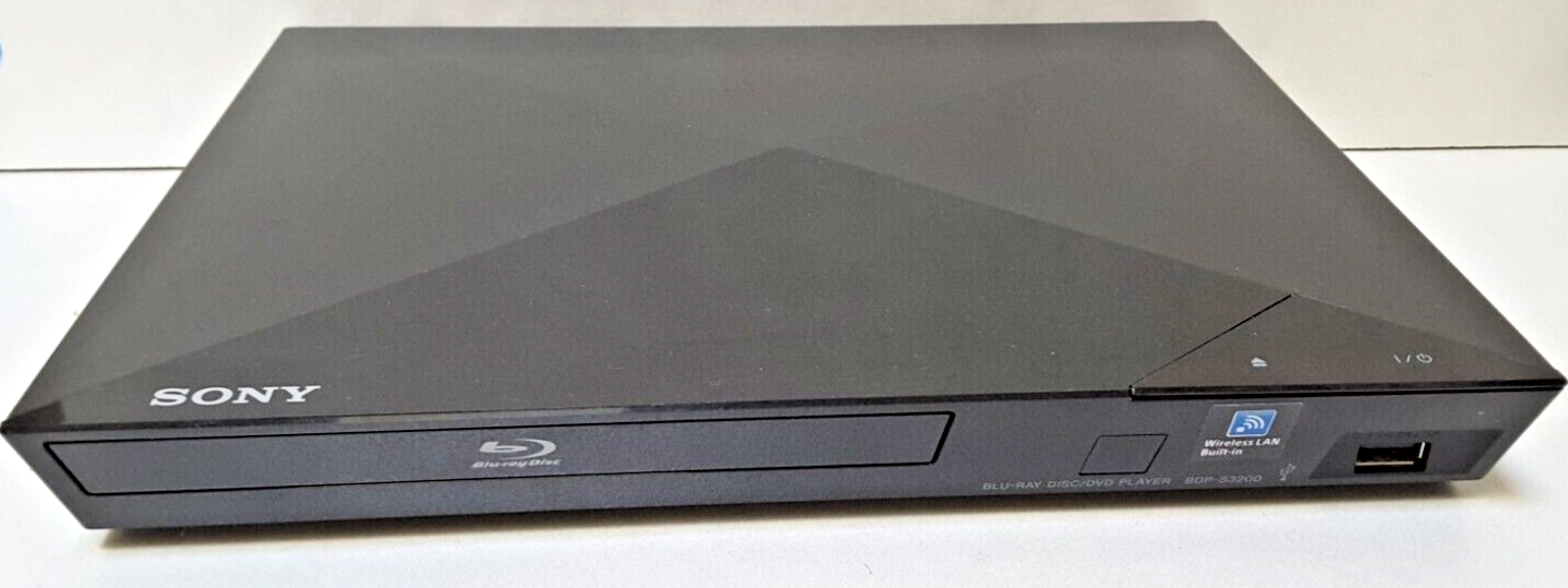Sony BDP-S3200 Blu-Ray Disc DVD Bluray Player, Power & HDMI Cable, No ...