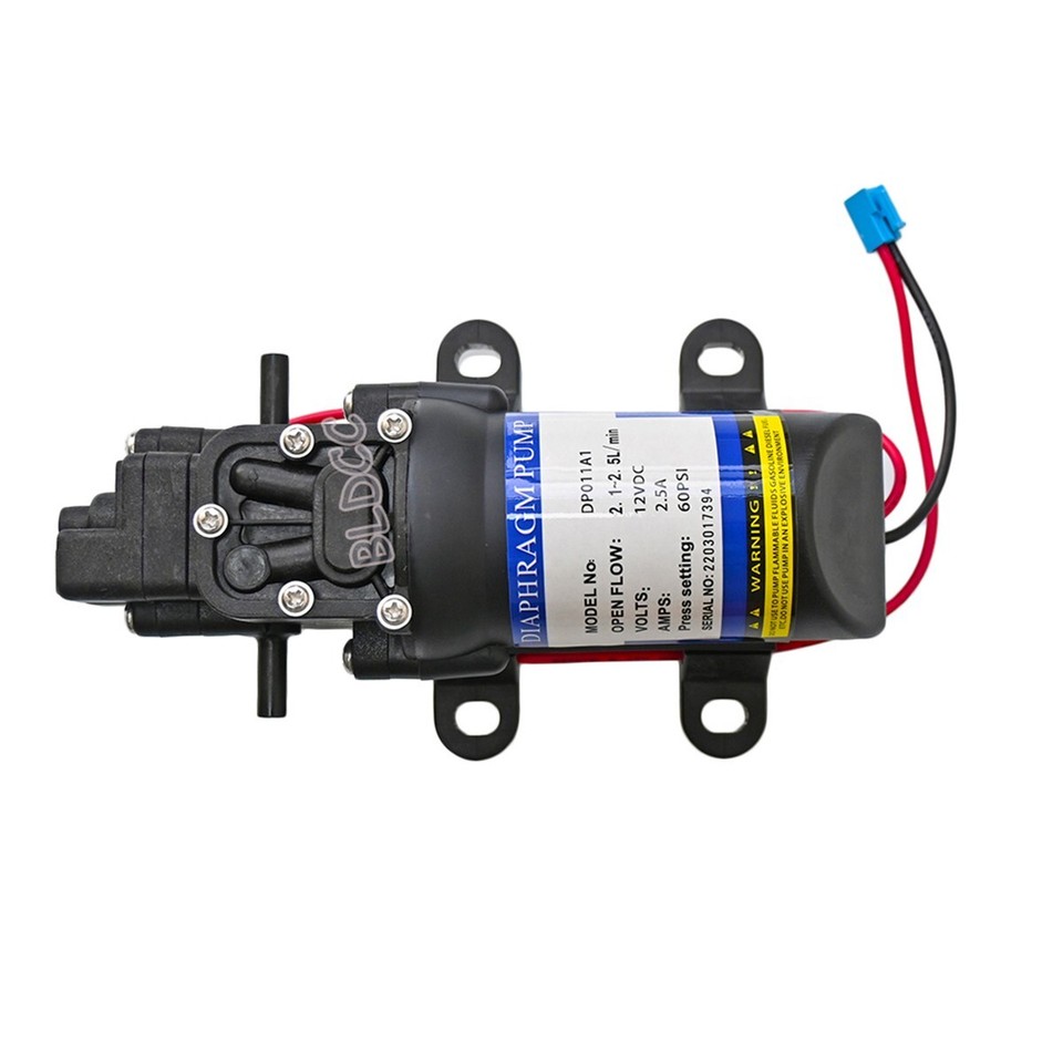 60PSI 12V 2.5L/Min Electric Diaphragm Water Pump Self Priming for RV ...