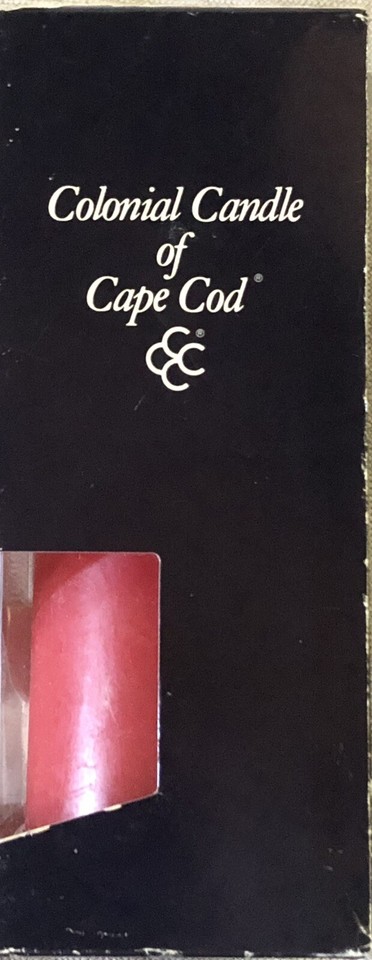 Vintage Colonial Candle of Cape Cod RED Pillar 7.5" UNSCENTED NIOB ...