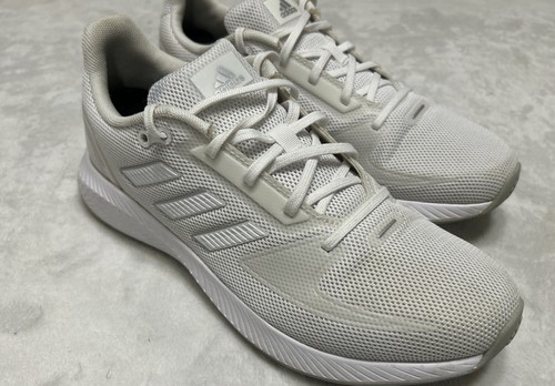 Women's Adidas Runfalcon 2.0 Running Shoes White Silver Metallic Size 8 ...