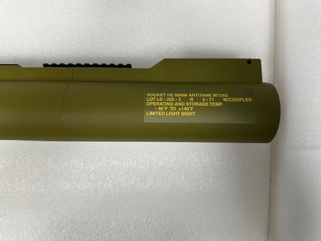 M72 Law Rocket Launcher 3D Print Replica Prop Reproduction USA MADE Top ...