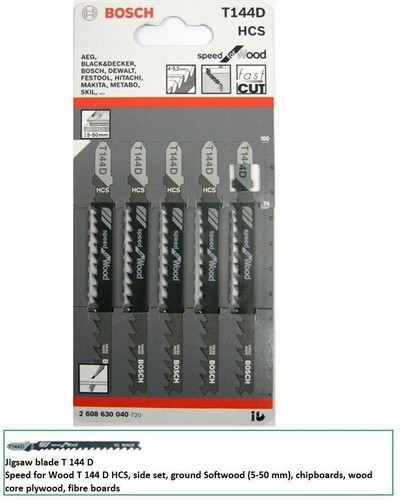 Bosch Jigsaw Blades T144D, T118B, T118A,T101B,T101D,,T101BR T101AO ...