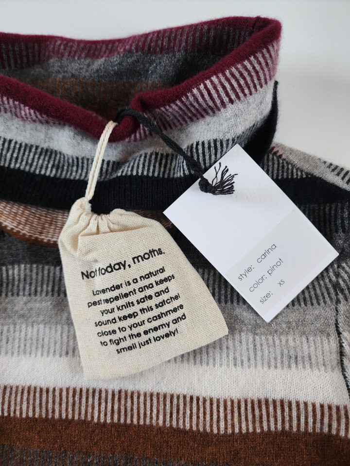 27 Miles 100% Cashmere Sweater Carina Style In Pinot Color Size XS | eBay