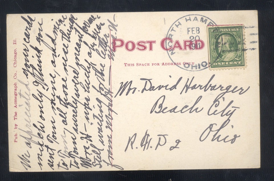 SPRINGFIELD OHIO PUBLIC LIBRARY BUILDING TO BEACH CITY OH. VINTAGE ...