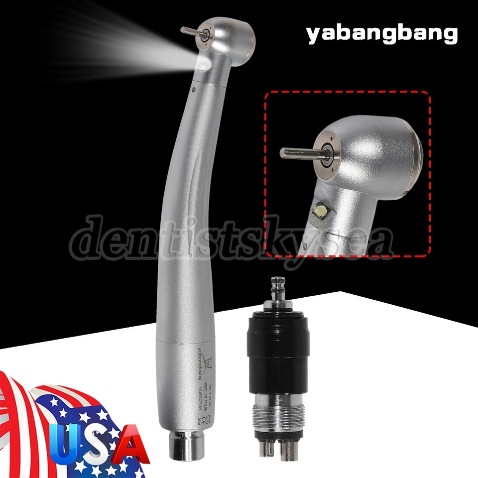 Dental Fiber Optic LED E-generator high speed handpiece 4Holes Coupler ...